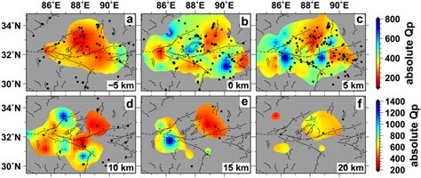 Final Qp Structures At Depths Of −5 0 5 10 15 And 20 Km In Download Scientific Diagram