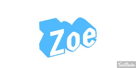 Zoe Name Animated GIF Logo Designs