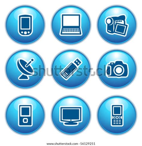Blue Internet Icons 16 Stock Vector Royalty Free 56129251 Shutterstock