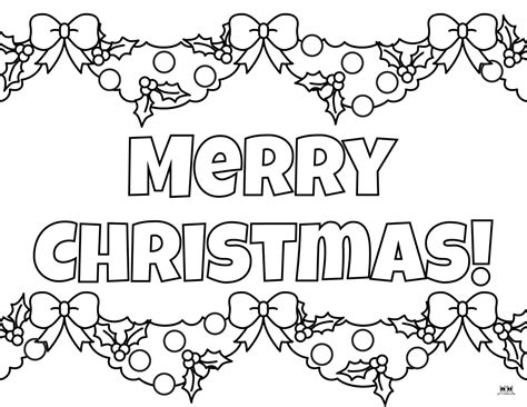 Merry Xmas Coloring Pages