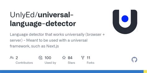 GitHub UnlyEd Universal Language Detector Language Detector That Works Universally Browser