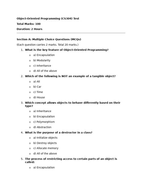 Sameed Cs304 Test Midterm Pdf Inheritance Object Oriented