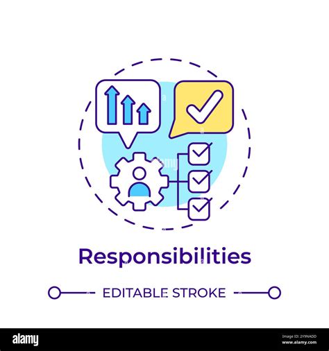 Responsibilities Multi Color Concept Icon Stock Vector Image And Art Alamy