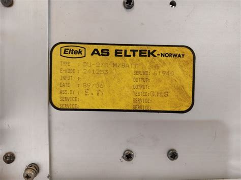 Eltek Du 2 R M Batt Aeliya Marine