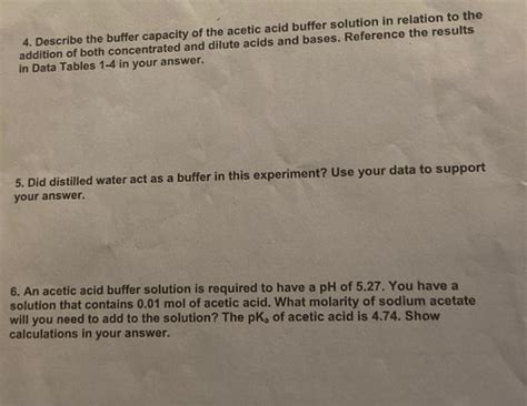 Solved Buffer Results Data Table Adding M HCl From D Chegg Com