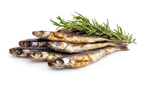 Freshwater Fish Swim Alongside A Small Sprig Of Rosemary In A Natural
