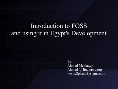 intro to foss and using it in development ppt