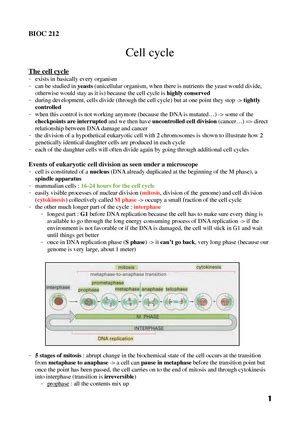 BIOC Summary Notes BIOC 212 Summary Notes Lecture 2 Cell Chemistry And Bioenergetics