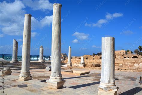 Palace Ruins In Caesarea Maritimacalled Caesarea Palaestina From 133