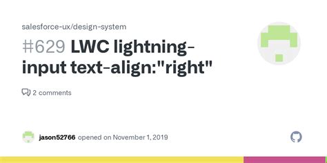 Lwc Lightning Input Text Alignright · Issue 629 · Salesforce Ux
