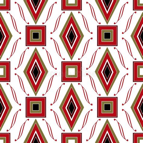 Seamless Abstract Pattern Rhombuses And Square Texture Geometric Stock