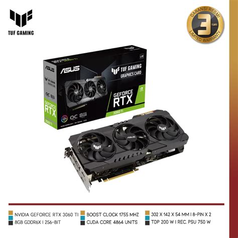 Jual Asus Tuf Gaming Rtx Ti Oc Edition G Gddr X Shopee Indonesia