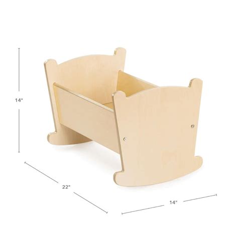 Wooden Doll Cradle With Pillow And Blanket Kaplan Early Learning