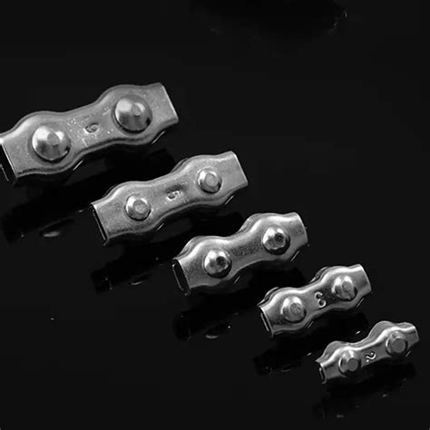 304 스테인레스 스틸 와이어 로프 이중 클램프 의 고품질 304 스테인레스 스틸 와이어 로프 이중 클램프