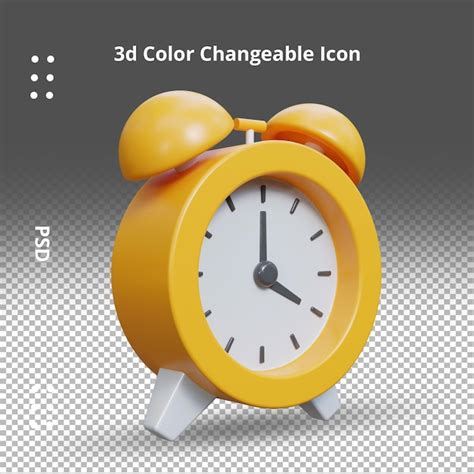 Premium Psd Alarm Clock Isolated 3d Render