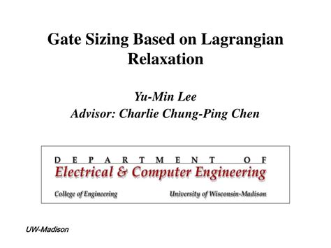 Ppt Gate Sizing Based On Lagrangian Relaxation Powerpoint