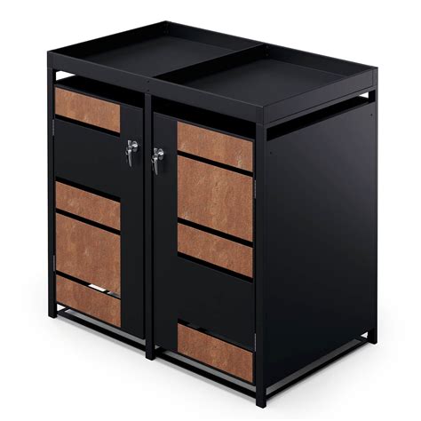 Blumfeldt Binsafe Bin Box 2 Bins Weatherproof Plantable
