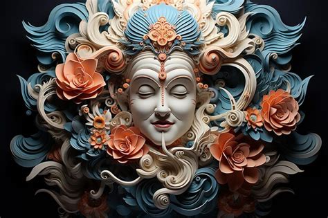 Premium Ai Image Abstract 3d Layered Mandelbulb Art