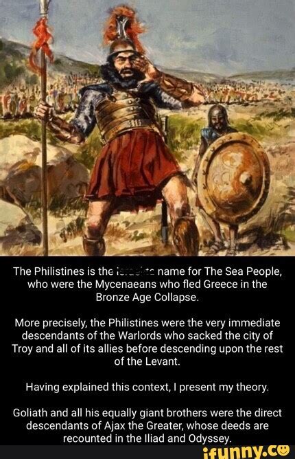 The Philistines Is The Name For The Sea People Who Were The Mycenaeans