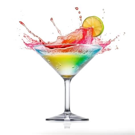 Premium Photo Fancy Cocktail With Lime And Vodka