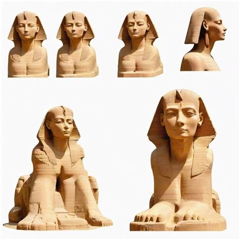 Person Viewing The Sphinx Vector Set White Background Isolated Premium AI Generated Vector