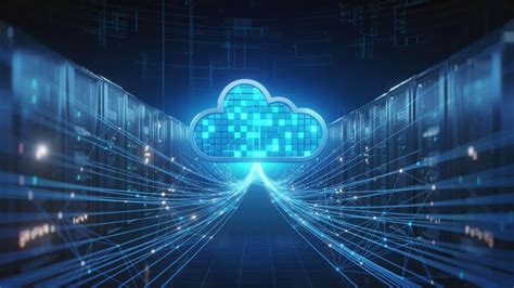 Abstract Visual Representation Of Cloud Computing And Data Storage