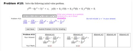 solved problem 10 solve the following initial value
