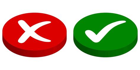 Approved And Rejected Icons Checkmark And Cross Symbolizing Approval And Rejection Vector