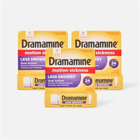 Fsa Eligible Dramamine Motion Sickness Relief Tablets Less Drowsy