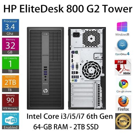 HP ELITEDESK G Tower PC Windows Intel Core I GB RAM TB SSD Gaming PicClick UK
