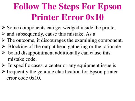 PPT How To Resolve Error Code X Of Epson Printer PowerPoint Presentation ID