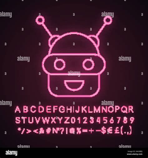 Chatbot Neon Light Icon Talkbot Modern Robot Android Laughing Chat