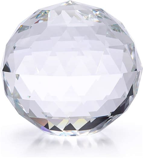 Btsky 80mm Clear Cut Crystal Ball Sphere Faceted Ball Crystal Prisms