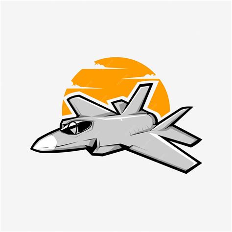 군용 전투기 ⁇ 터 아트 일러스트레이션 백색 배경에 고립되어 프리미엄 Ai 생성 벡터