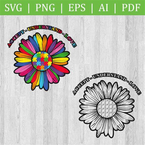 Accept Understand Love Rg Embroidery Designs