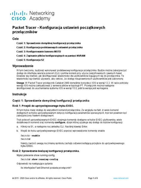 2 5 5 packet tracer configure initial switch settings pl pl pdf