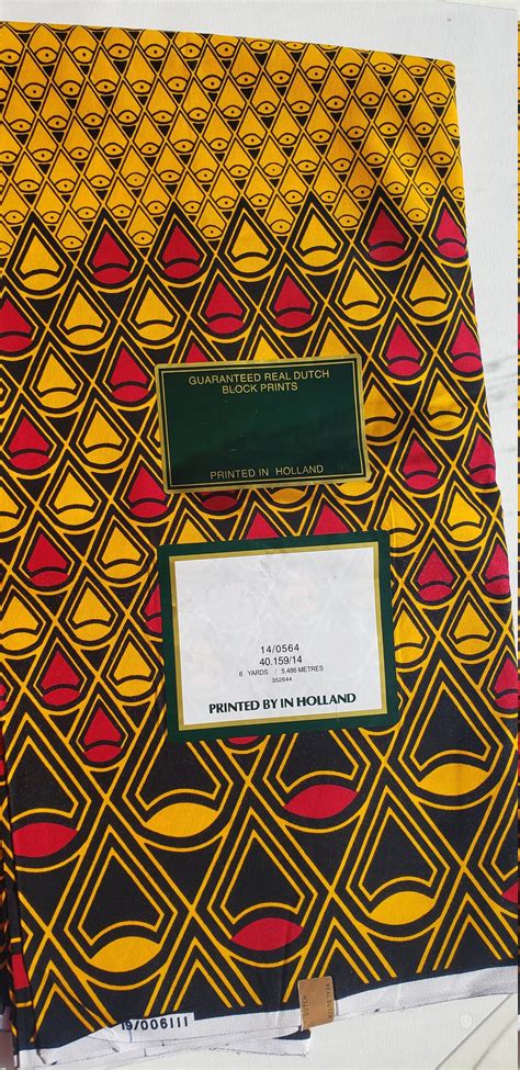 Yellow Red Chitenge Wrap Kente African Fabric Soft Wrap African