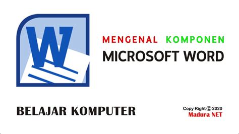 komponen komponen microsoft word 2007 youtube