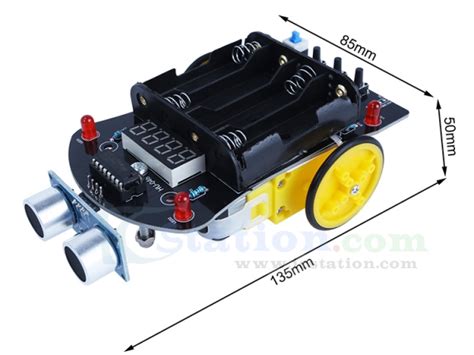 Diy Kit Hc Sr04 Ultrasonic Automatic Obstacle Avoidance Intelligent Car
