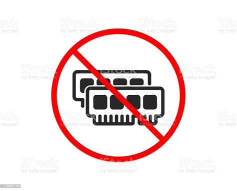 Ram Icon Computer Randomaccess Memory Component Sign Vector Stock