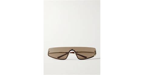 Gucci Rimless Rectangle Frame Gold Tone Sunglasses In Metallic Lyst