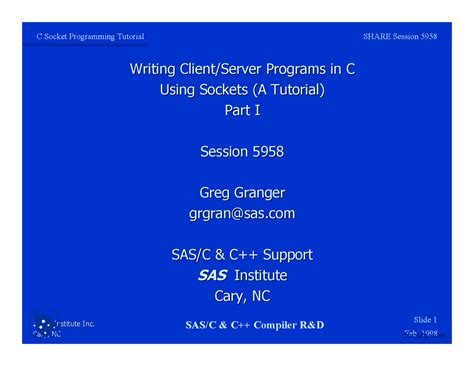 Writing Programs In C Using Sockets Computer Networks And Programming