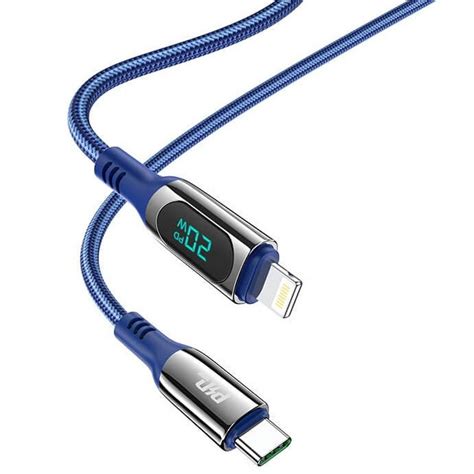 Кабель для зарядки телефона с дисплеем с быстрой зарядкой PD Type-C to ...