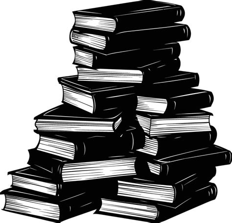 Books Clipart Black And White