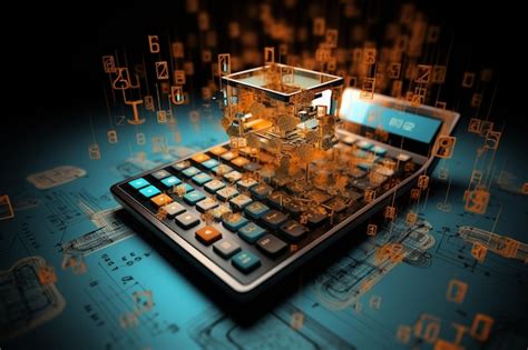 Premium Photo Abstract Image Of A Calculator Surrounded By Generative Ai