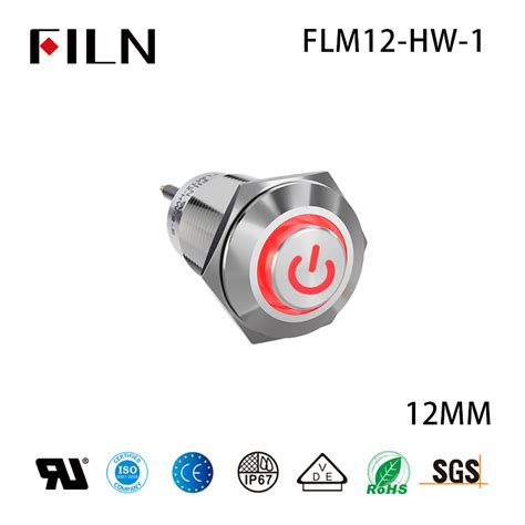 Great 12V On Or Off Push Button Switch FILN 12MM 12V On Or Off Push Button Switch 4PIN