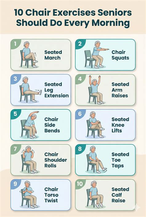 Best 12 Chair Exercises For Seniors 16 Seated Pilates Moves Printable