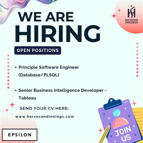 her second innings on linkedin plsql epsilon hiring applynow