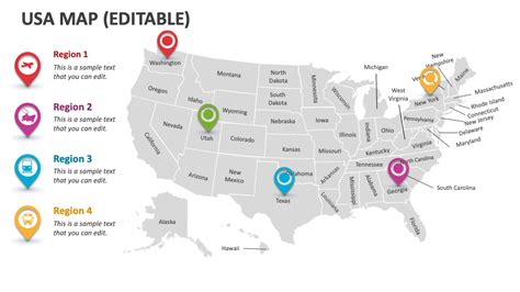 USA Map PowerPoint Presentation Slides - PPT Template