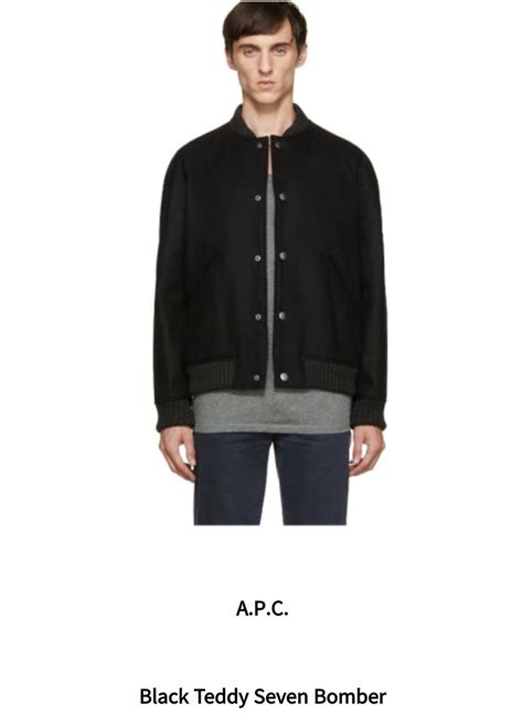 아페쎄 Apc 울혼방 테디 봄버 자켓 남성xs 후루츠패밀리